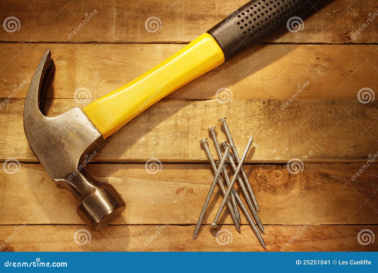 Hammer and nails stock image. Image of macro, equipment - 25251041