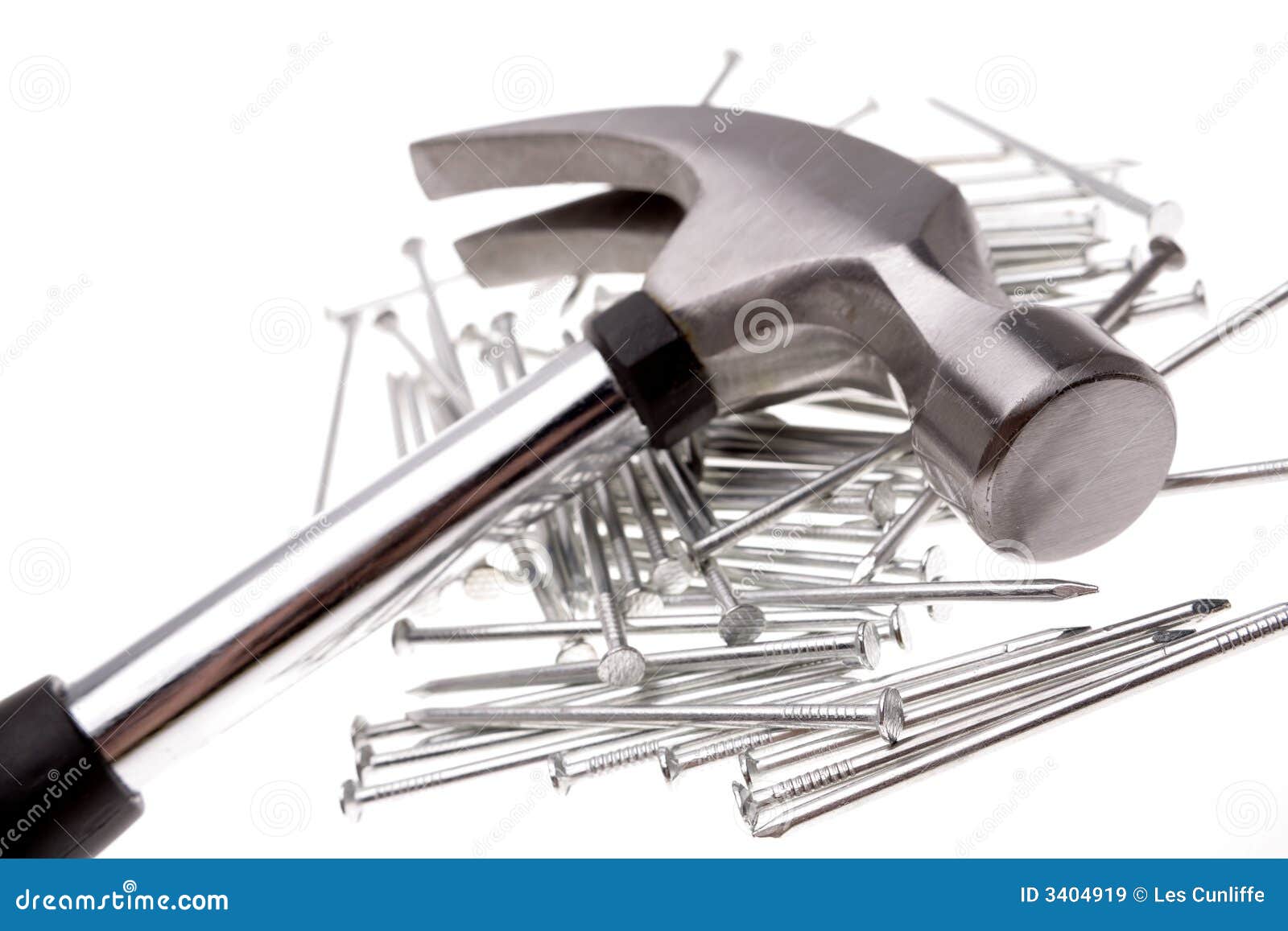 Hammer & nails stock image. Image of indoor, idea - 3404919