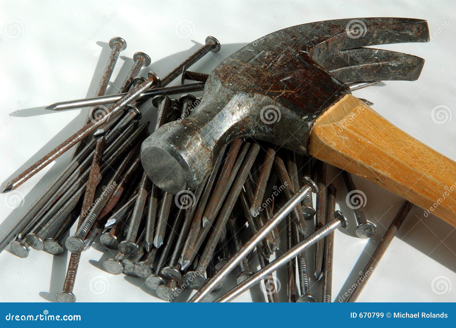 Hammer and nails stock image. Image of building, improvement - 670799