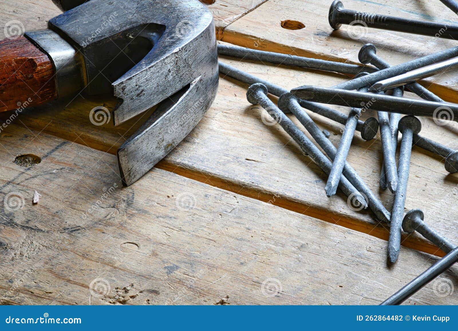Hammer and Nails on Wood Table Stock Photo - Image of builder, handmade ...
