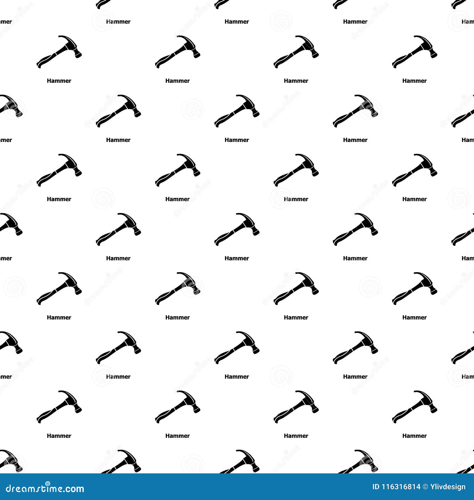 Hammer Pattern Vector Seamless Stock Vector - Illustration of ...