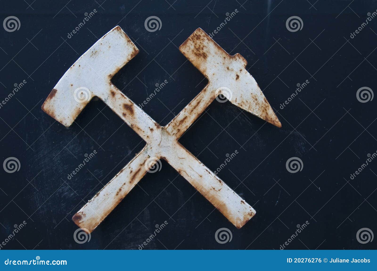 Hammer and pick stock photo. Image of icon, mines, industrial - 20276276