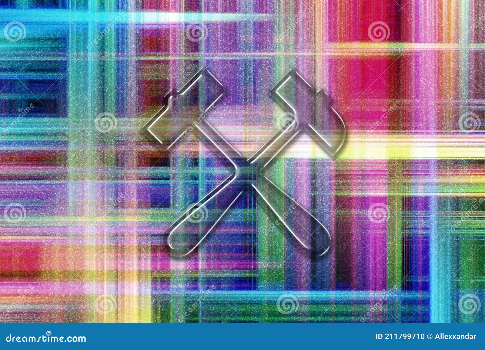 Hammer and Pick Symbol, Mining Sign Stock Illustration - Illustration ...
