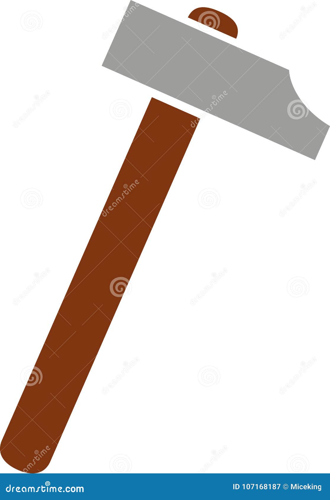 Hammer pictogram vector stock vector. Illustration of worker - 107168187