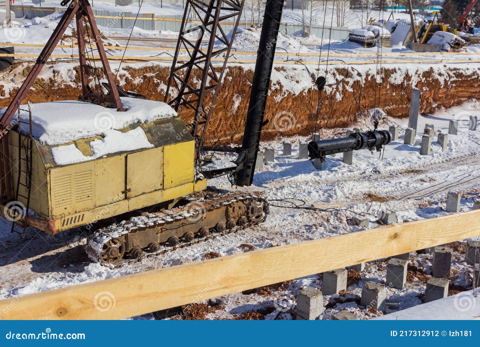 Hammer from a Piling Machine. Pile Driving Machine. Pile Driving ...