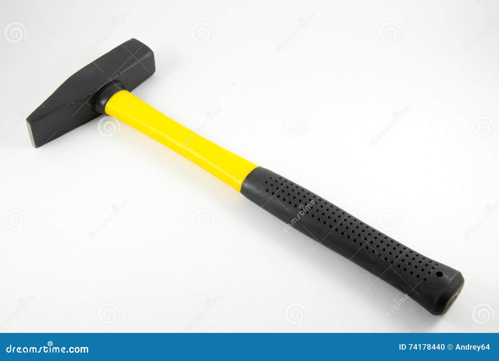 Hammer with the Plastic Handle on a White Background Stock Photo ...