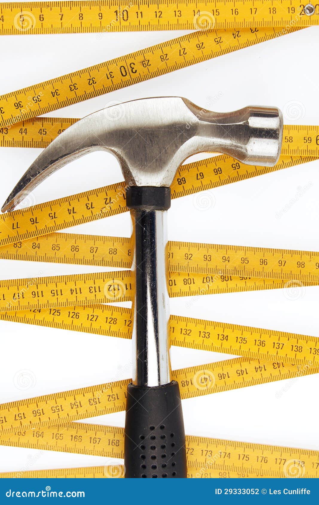 Hammer and ruler stock photo. Image of measure, inside - 29333052
