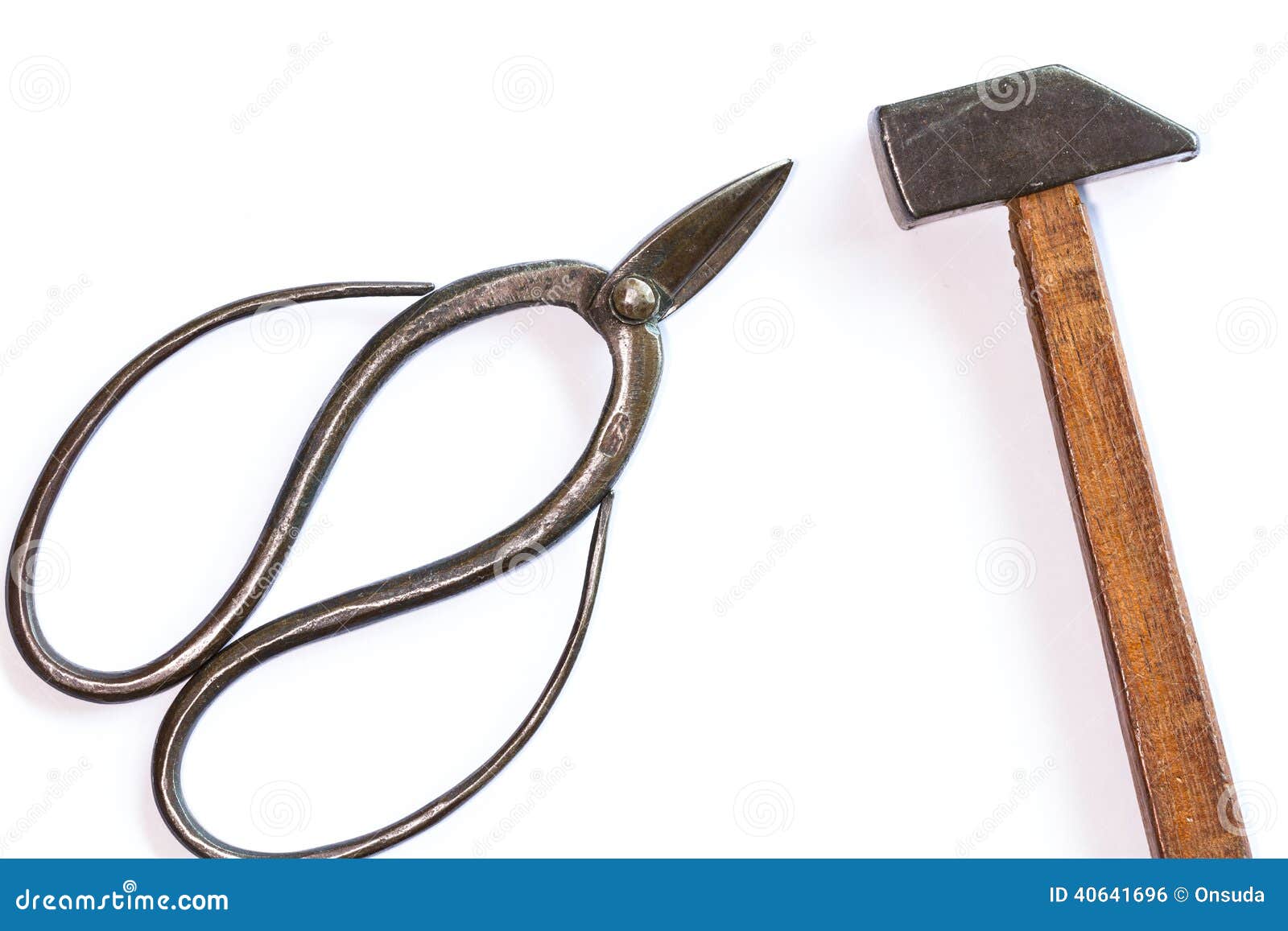 Hammer and scissor stock photo. Image of construct, metal - 40641696