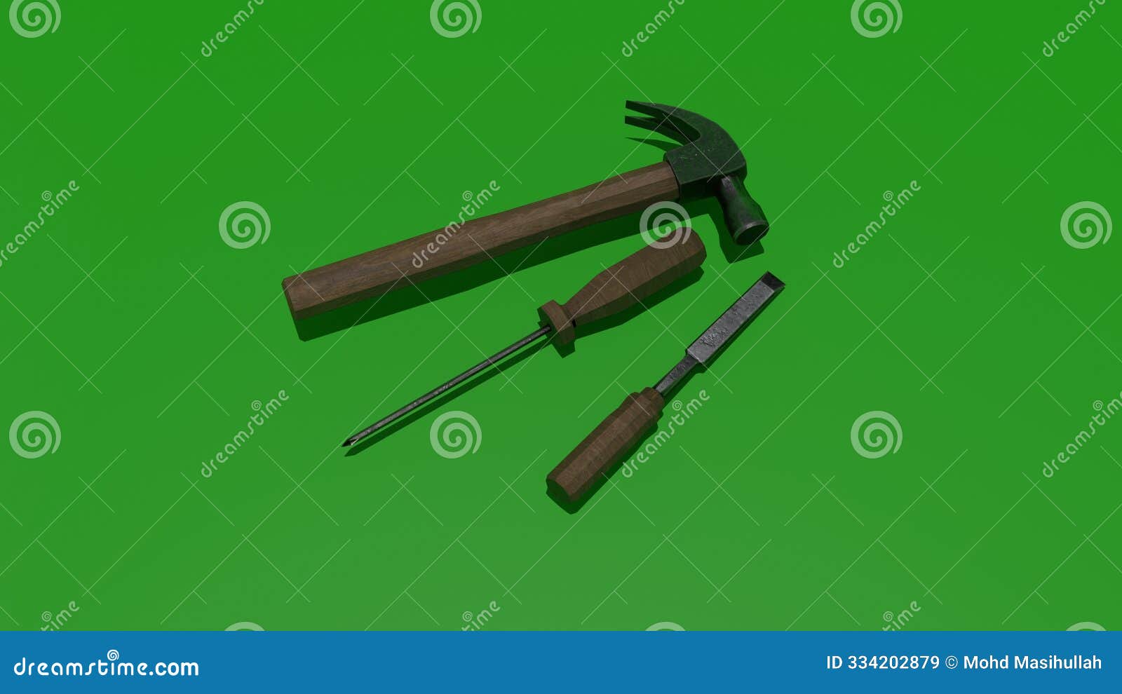 Hammer and screwdriver stock illustration. Illustration of wheel ...