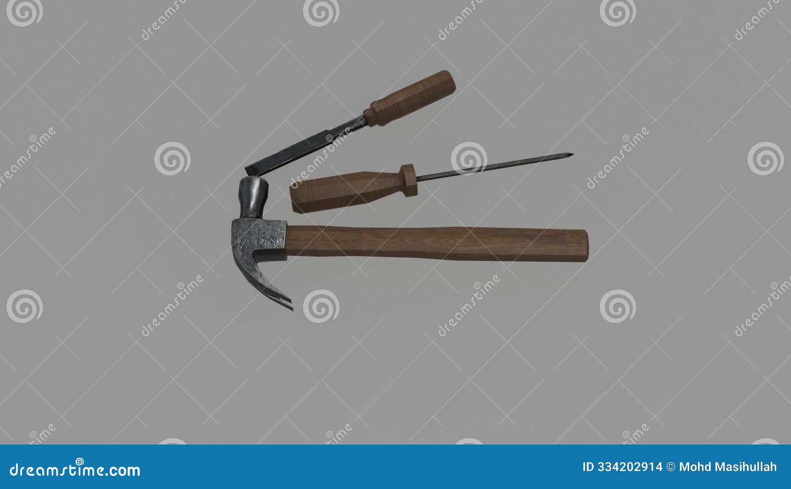 Hammer and screwdriver stock illustration. Illustration of font - 334202914