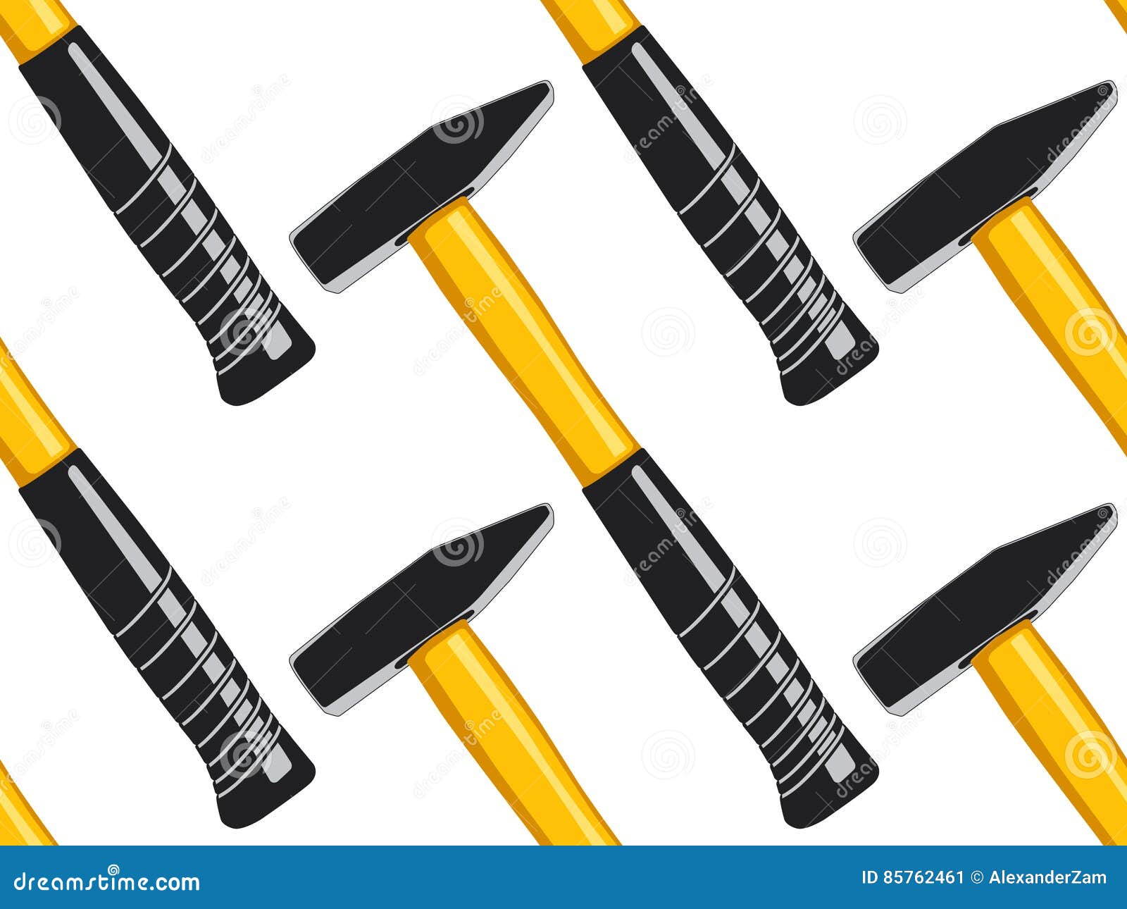 Hammer seamless pattern stock vector. Illustration of equipment - 85762461