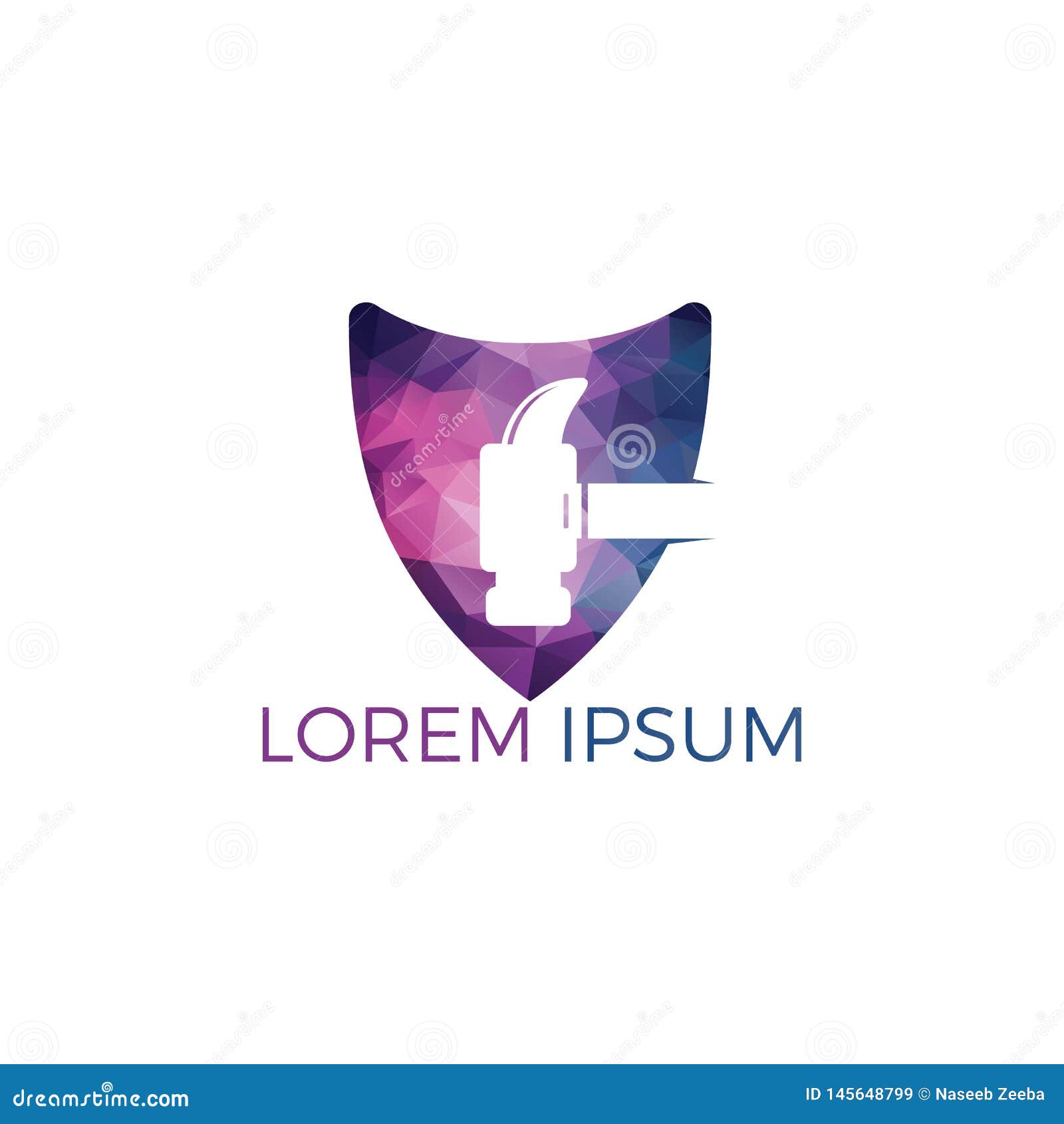 Hammer with Shield Logo Design. Stock Vector - Illustration of badge ...