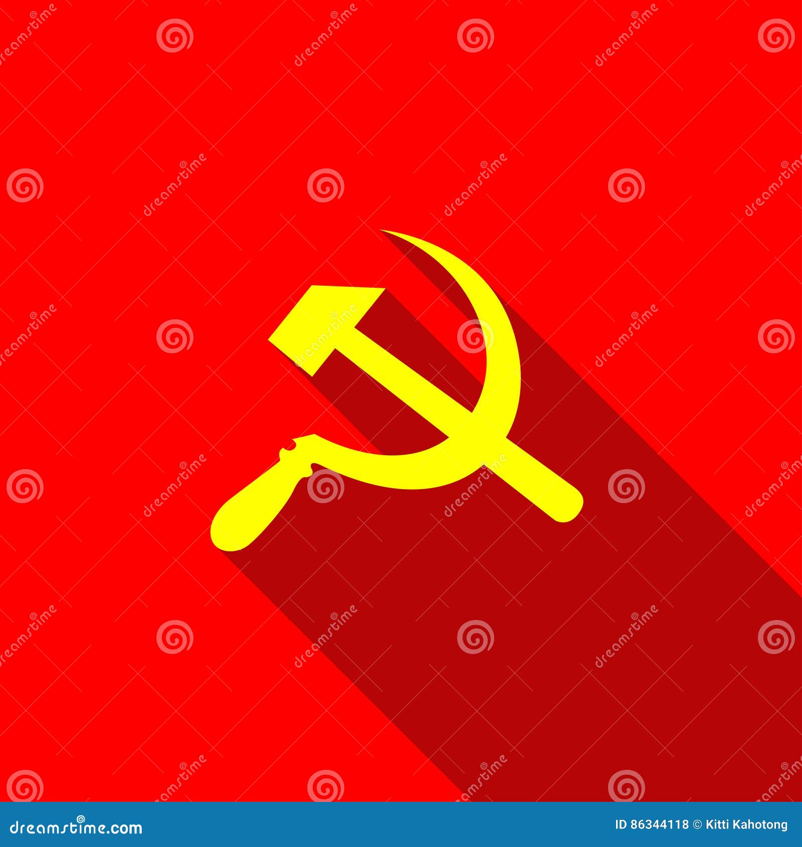 Hammer and Sickle Communist Symbol Stock Illustration - Illustration of ...