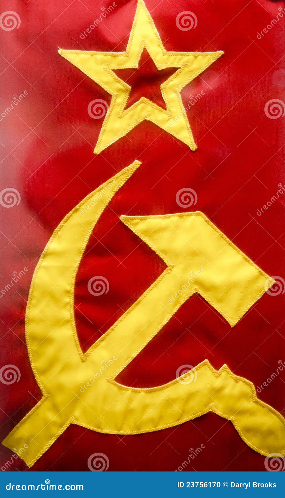 Hammer And Sickle On Old Russian Flag Royalty-Free Stock Image ...