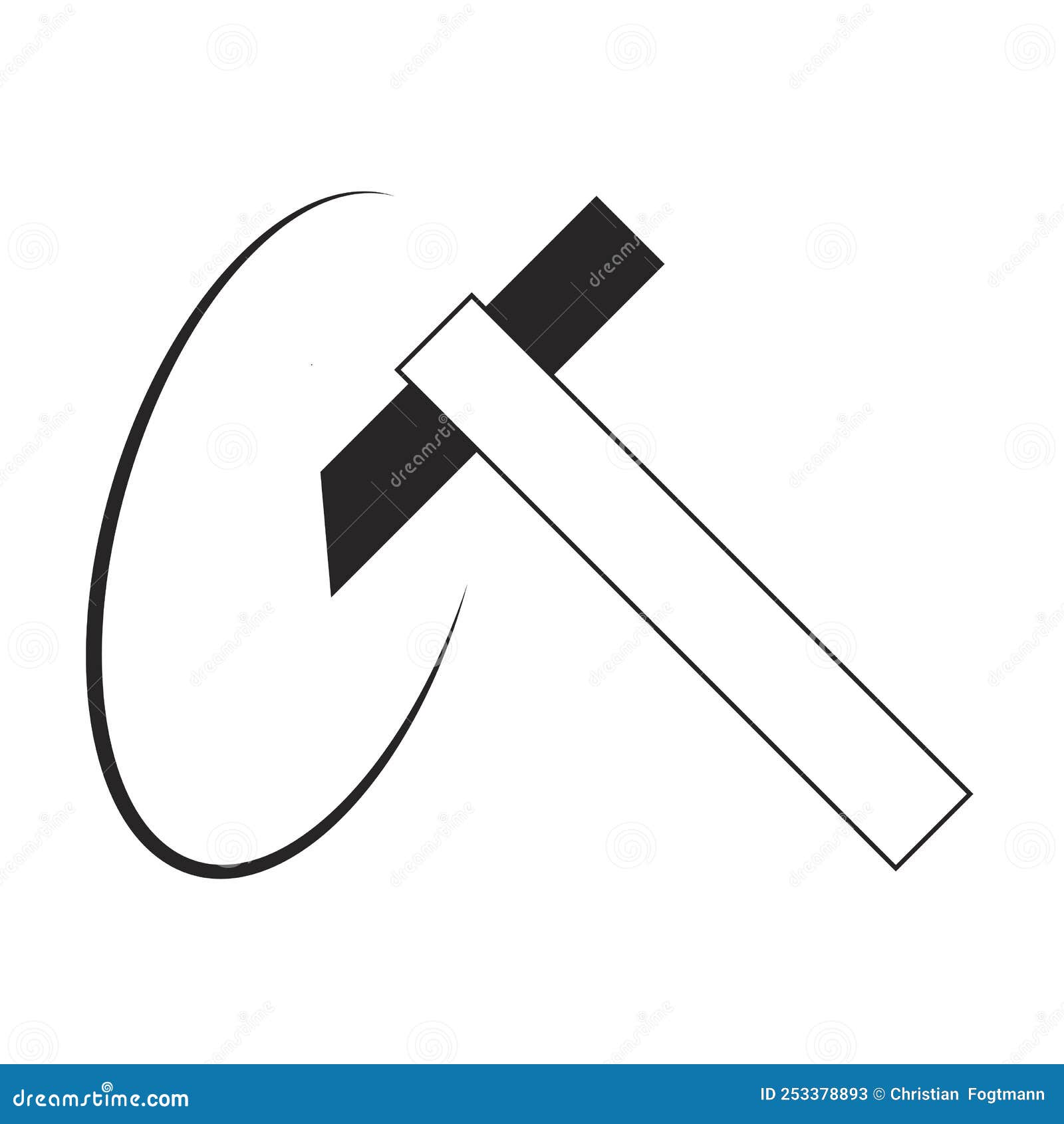 Hammer Sign Symbol Motion Icon - Vector Illustration Stock Vector ...