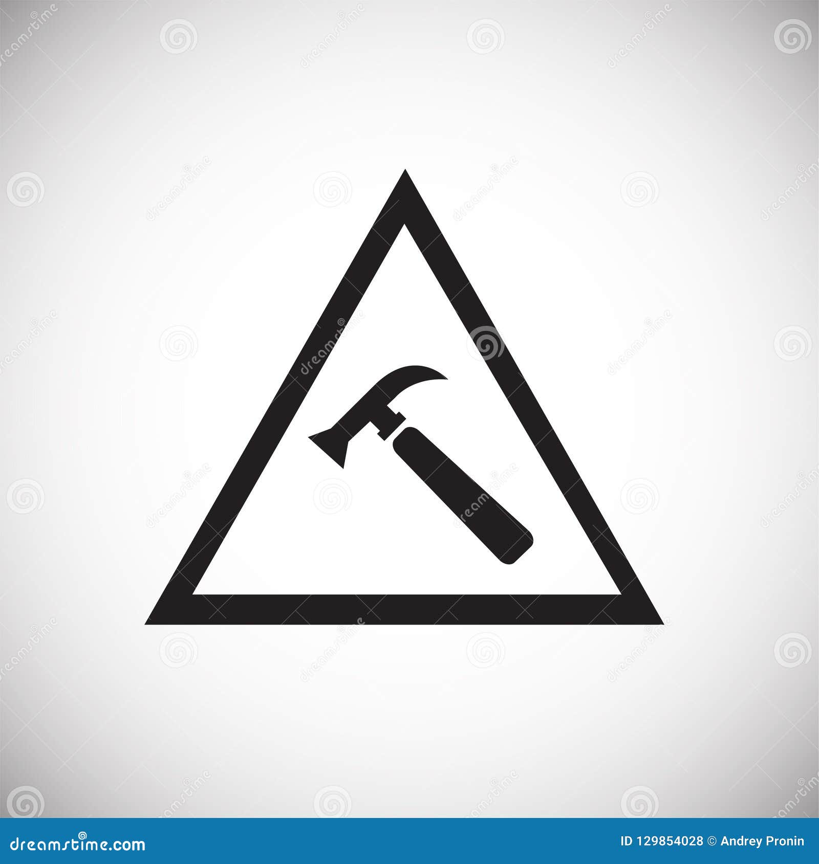 Hammer Sign on White Background Stock Vector - Illustration of simple ...