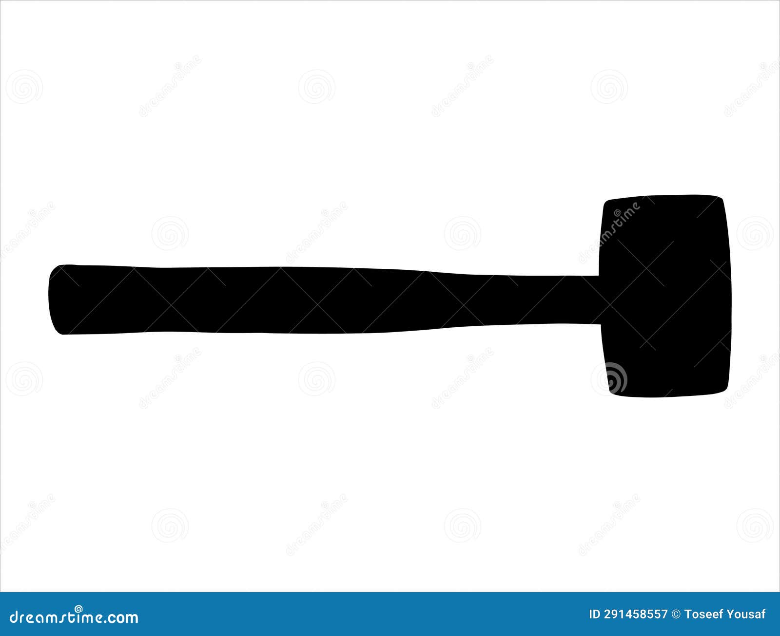 Hamer Silhouette on White Background Stock Vector - Illustration of ...