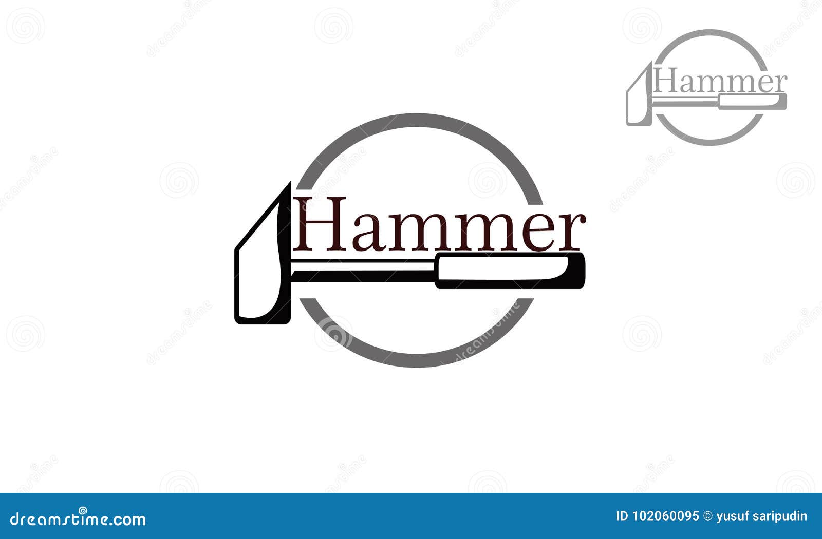 Hammer stock vector. Illustration of tool, logohammer - 102060095