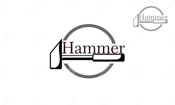 Hammer stock vector. Illustration of tool, logohammer - 102060095