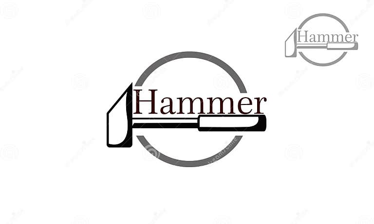 Hammer stock vector. Illustration of tool, logohammer - 102060095