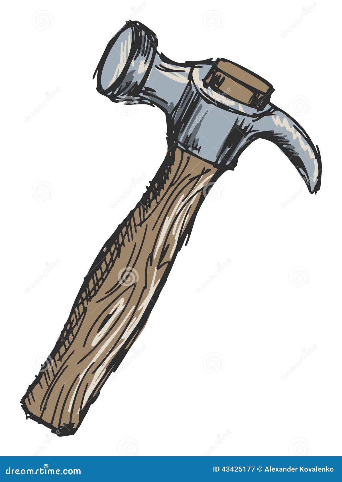 Hammer stock vector. Illustration of closeup, hammer - 43425177