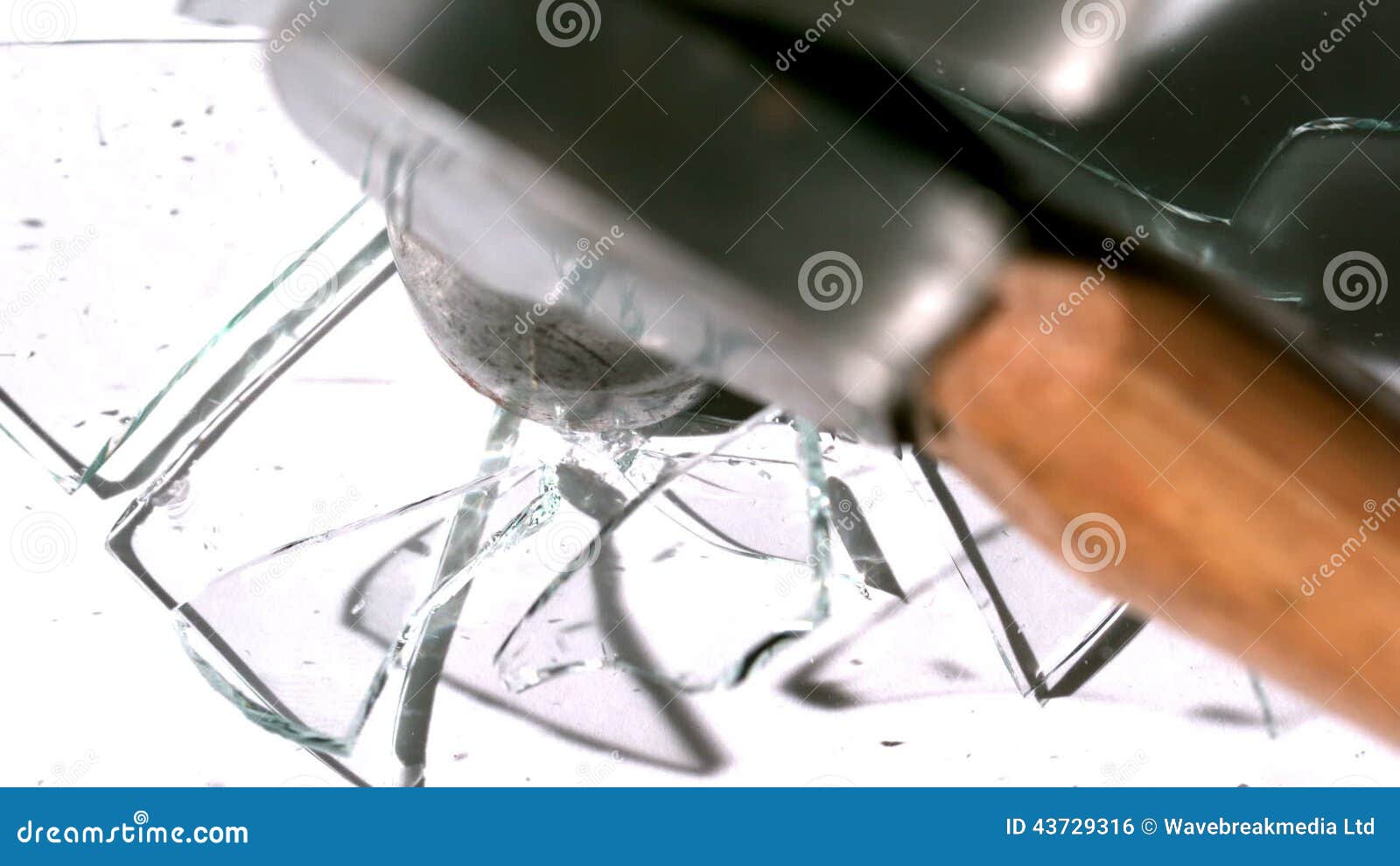 Hammer Smashing through Pane of Glass Stock Footage - Video of ...