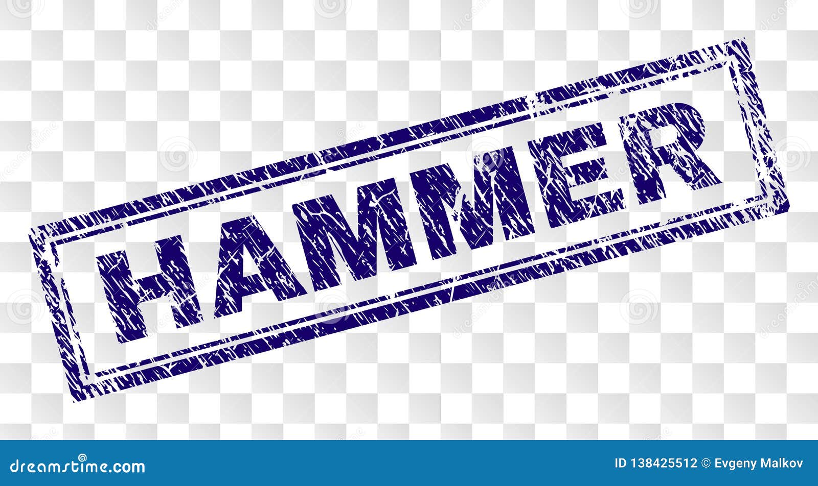 Scratched HAMMER Rectangle Stamp Stock Vector - Illustration of blue ...