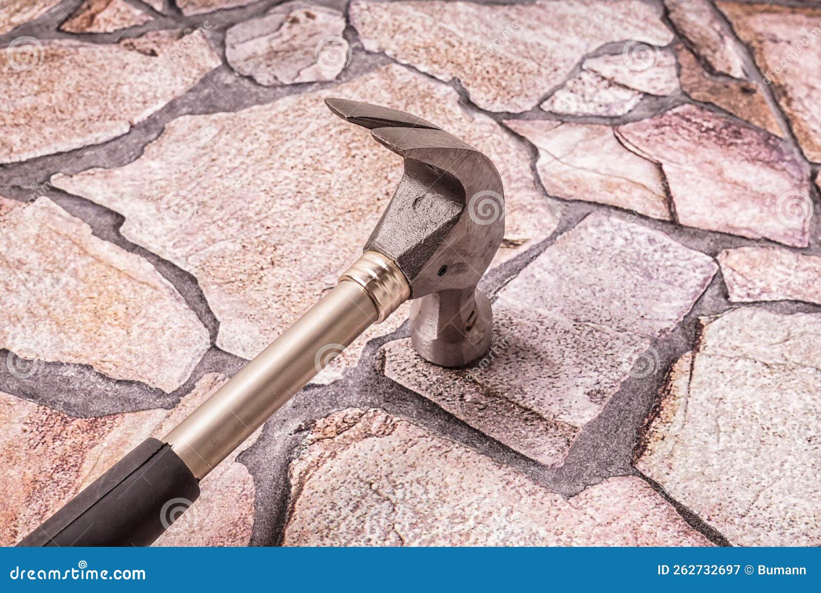 Hammer on stone background stock image. Image of gray - 262732697