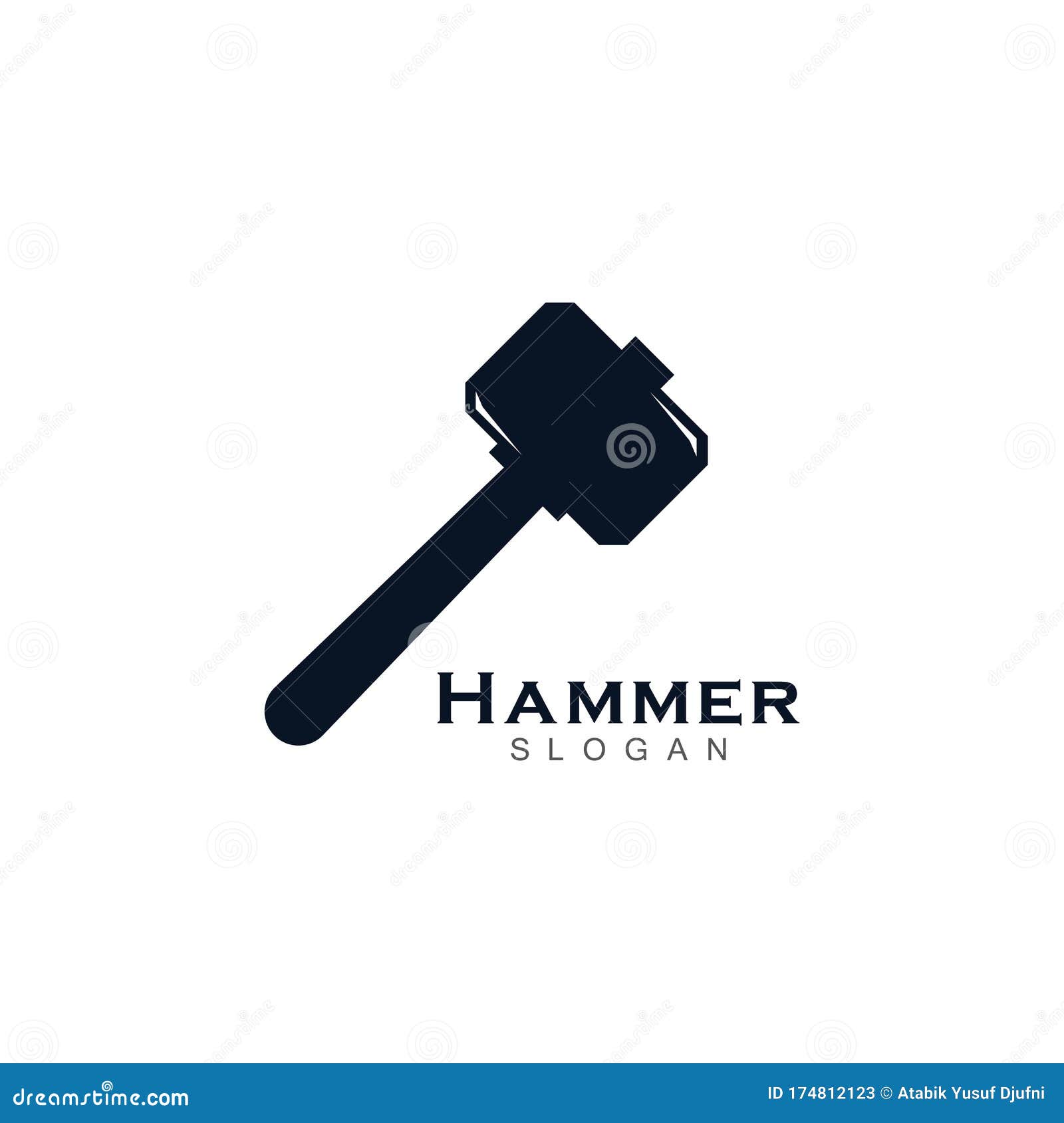 Hammer symbol vector icon stock vector. Illustration of industrial ...