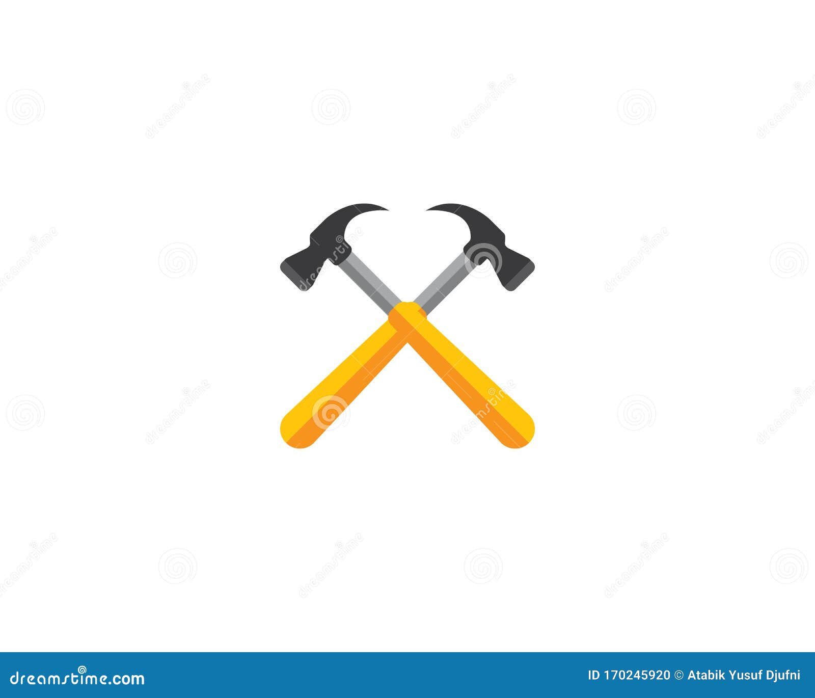 Hammer symbol vector icon stock vector. Illustration of isolated ...
