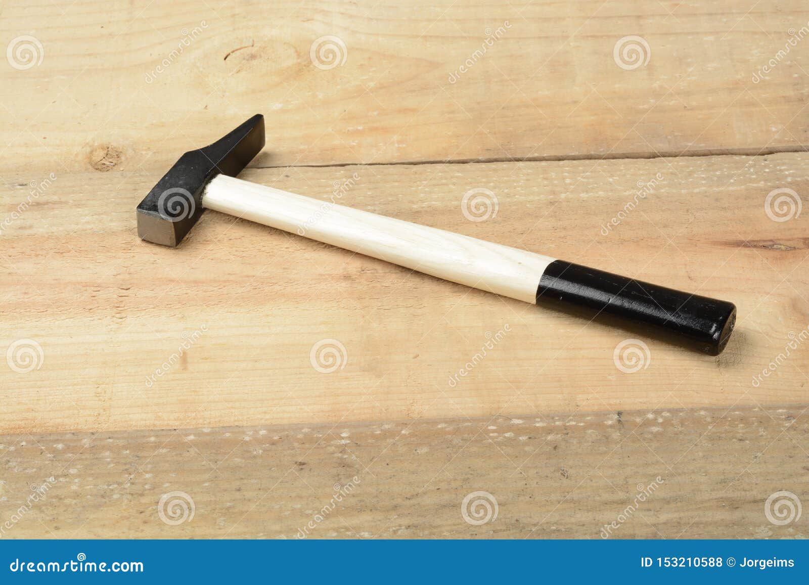 Hammer on the table stock photo. Image of wood, tool - 153210588
