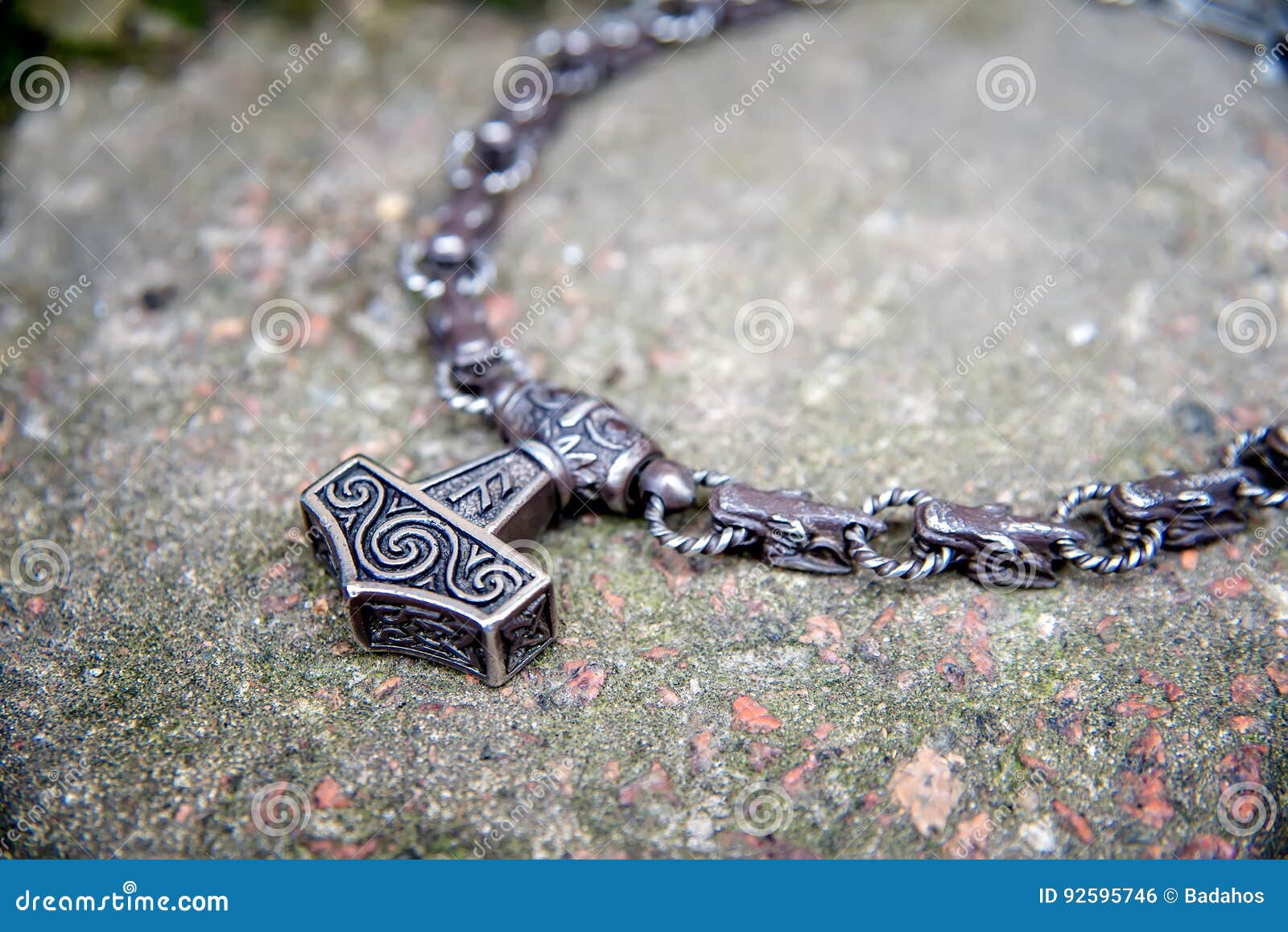 Hammer Of Thor, Mjolnir, Isolated On White Background. The Mythical ...