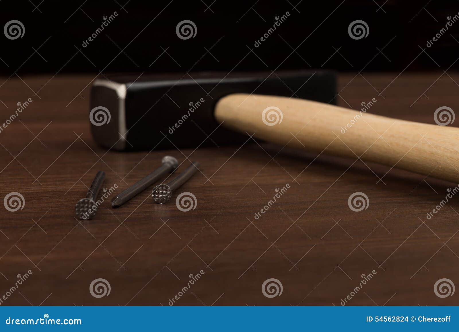 Three Nails Wooden Abstract Background Stock Photography ...