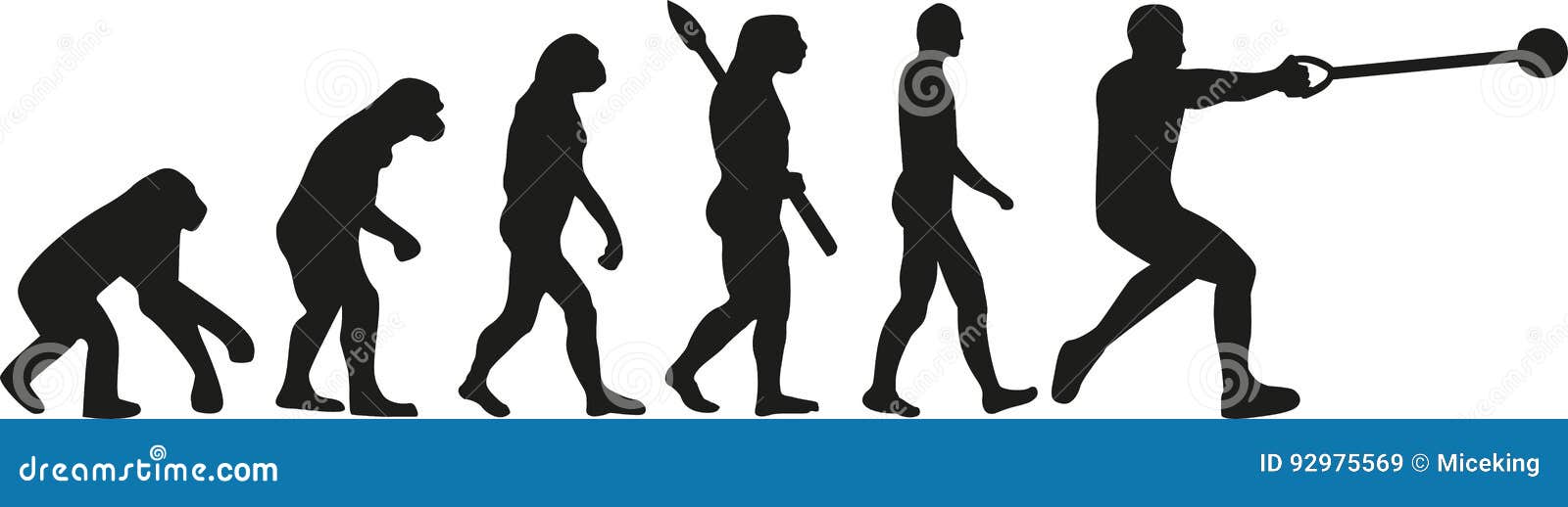 Hammer throw evolution stock vector. Illustration of strength - 92975569