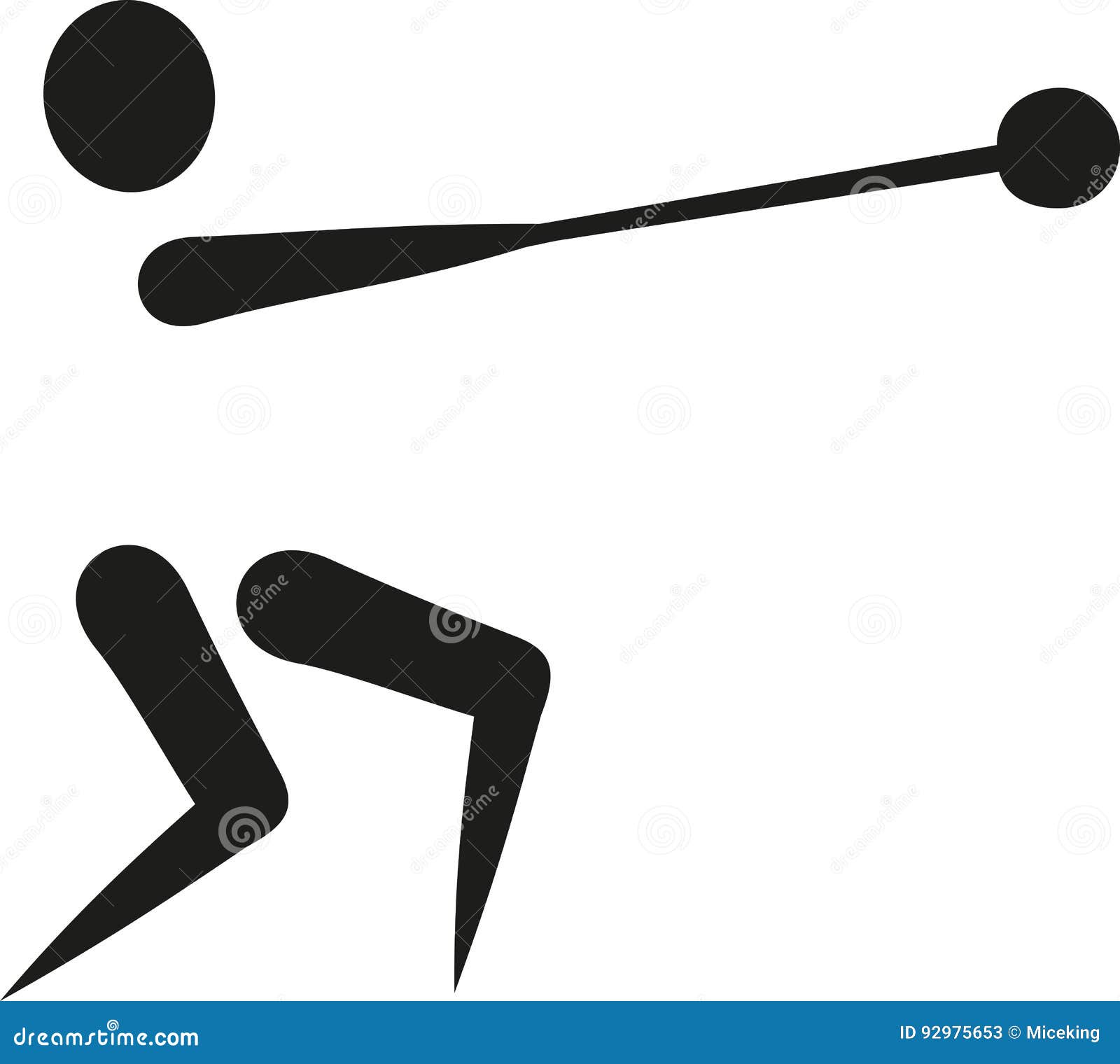 Hammer throw icon stock vector. Illustration of competition - 92975653