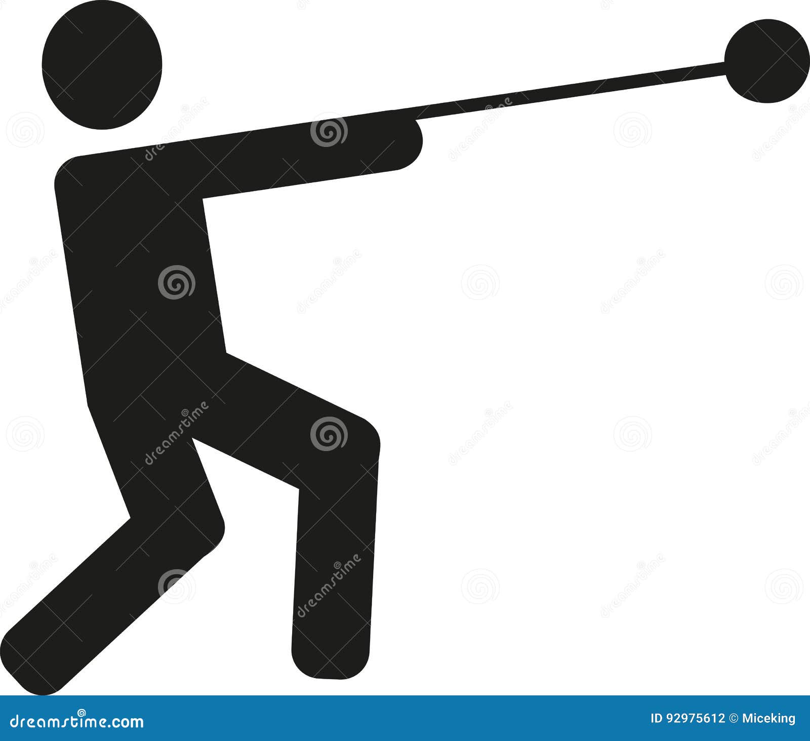 Hammer Throw Discus Throw Long Jump Icon Vector Illustration ...