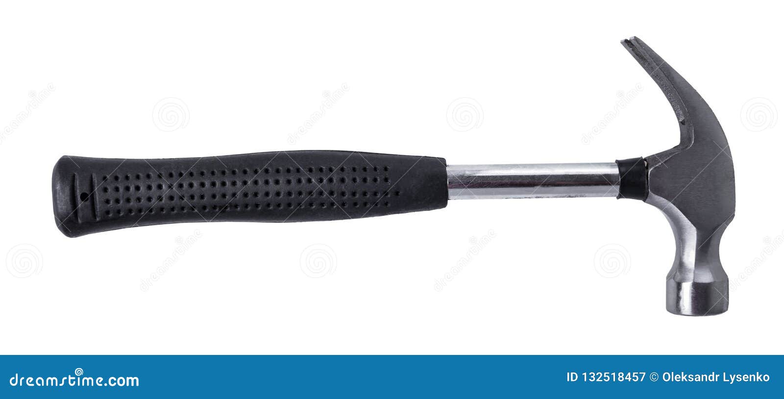 Hammer Tool Isolated On White Background Construction Work Metal ...