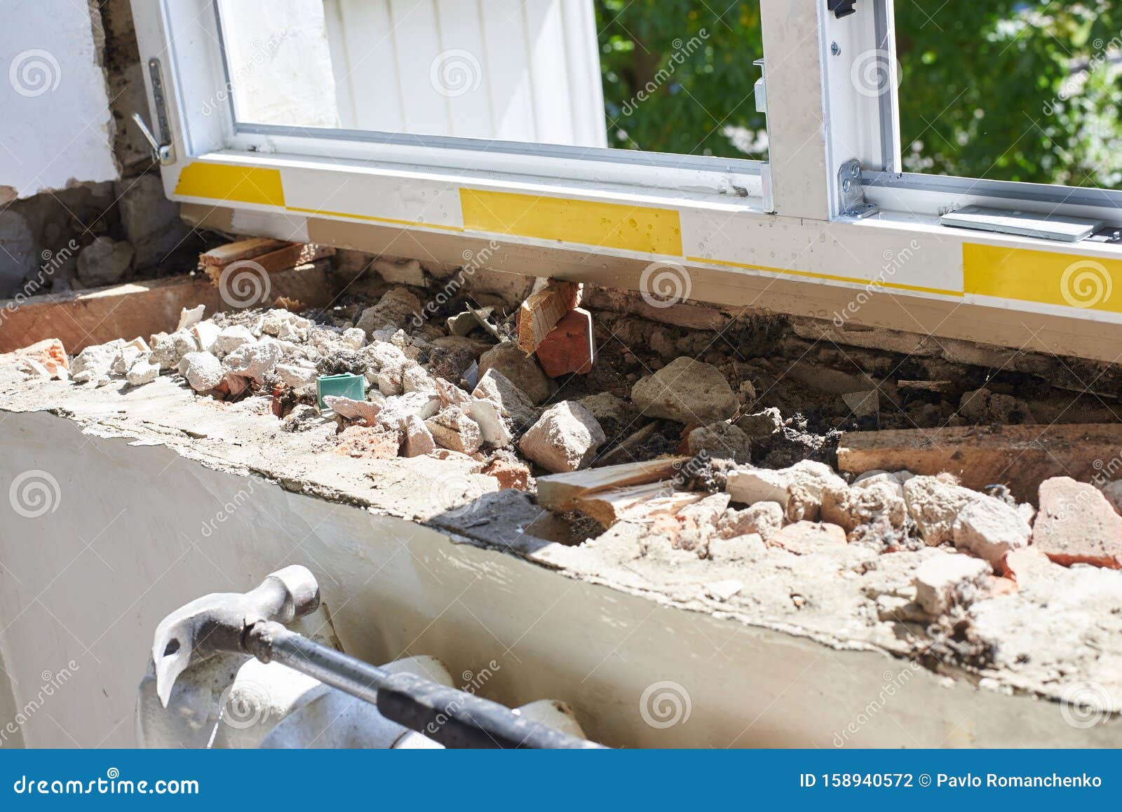 Hammer - a Tool for Dismantling an Old Window, Installation of a ...