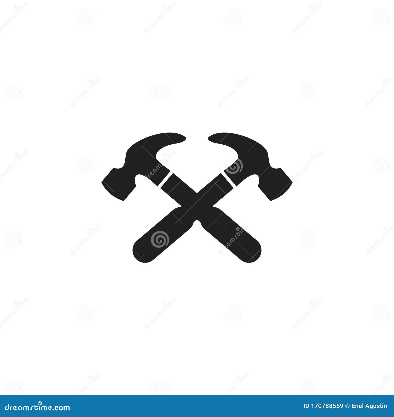 Hammer Tool Logo Design Vector Template Stock Vector - Illustration of ...