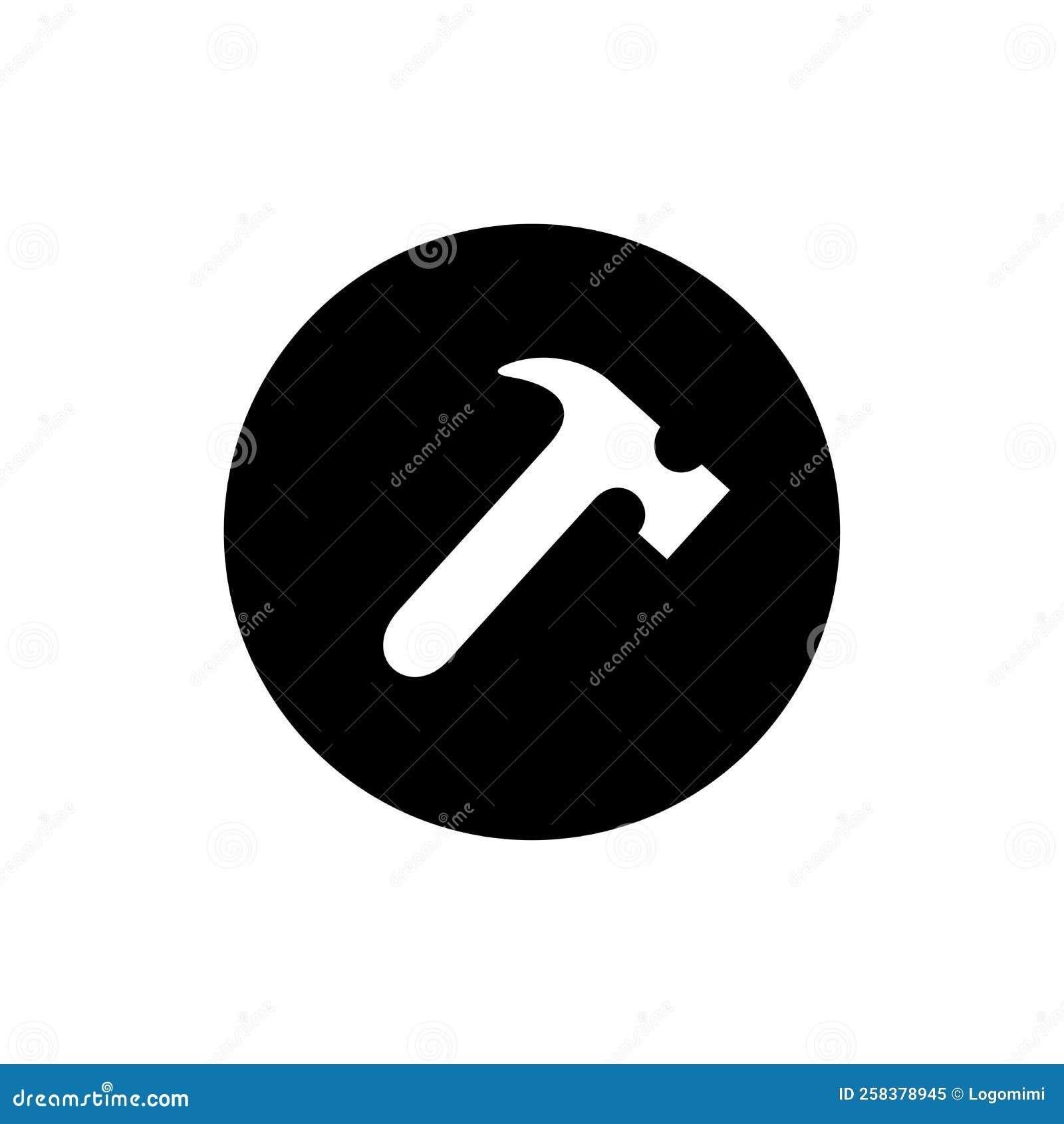 Hammer Tool Logo Icon, Repair or Renovation Concept Stock Vector ...