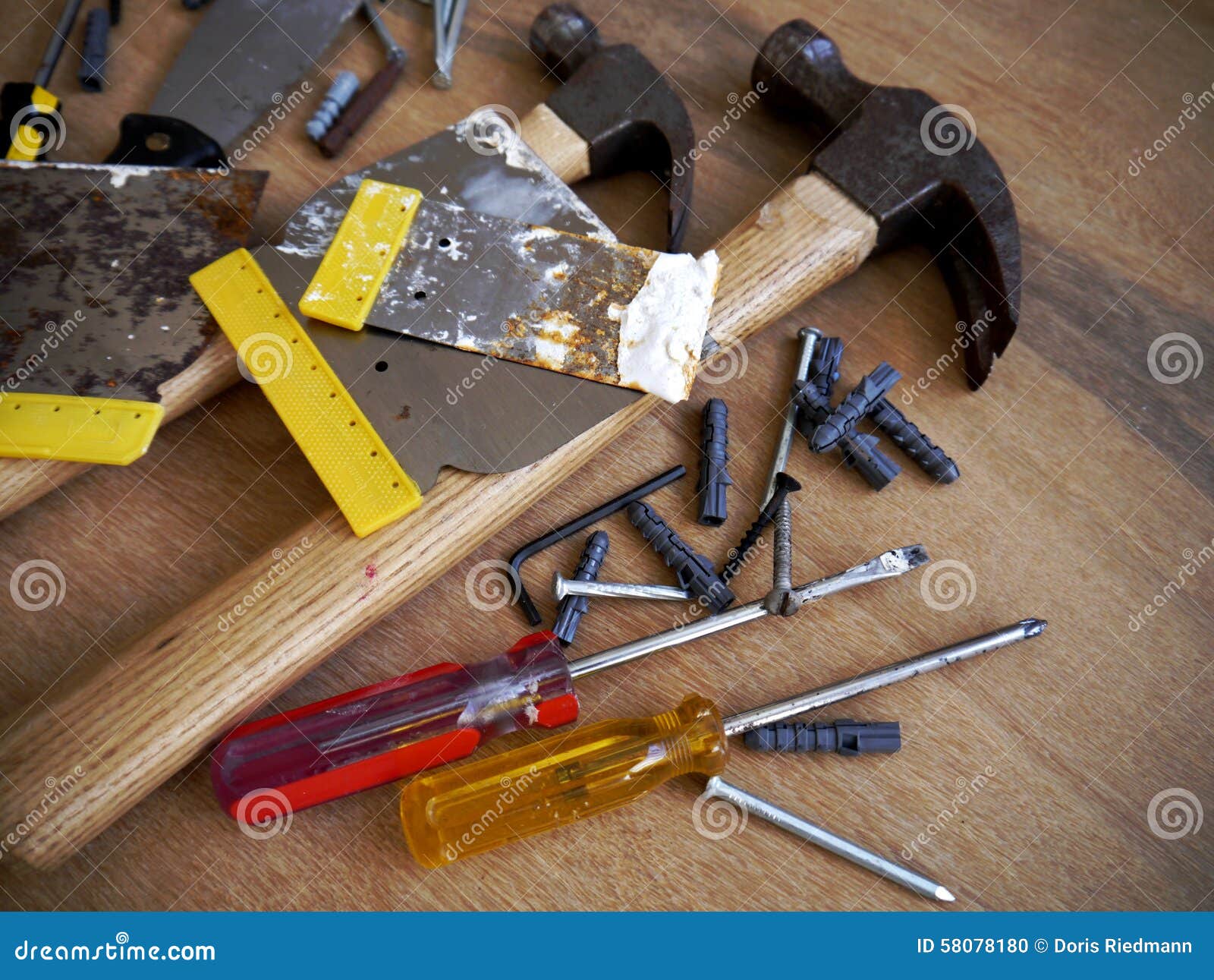 Hammer Tool Screwdriver Toolbox Stock Photo - Image of construction ...