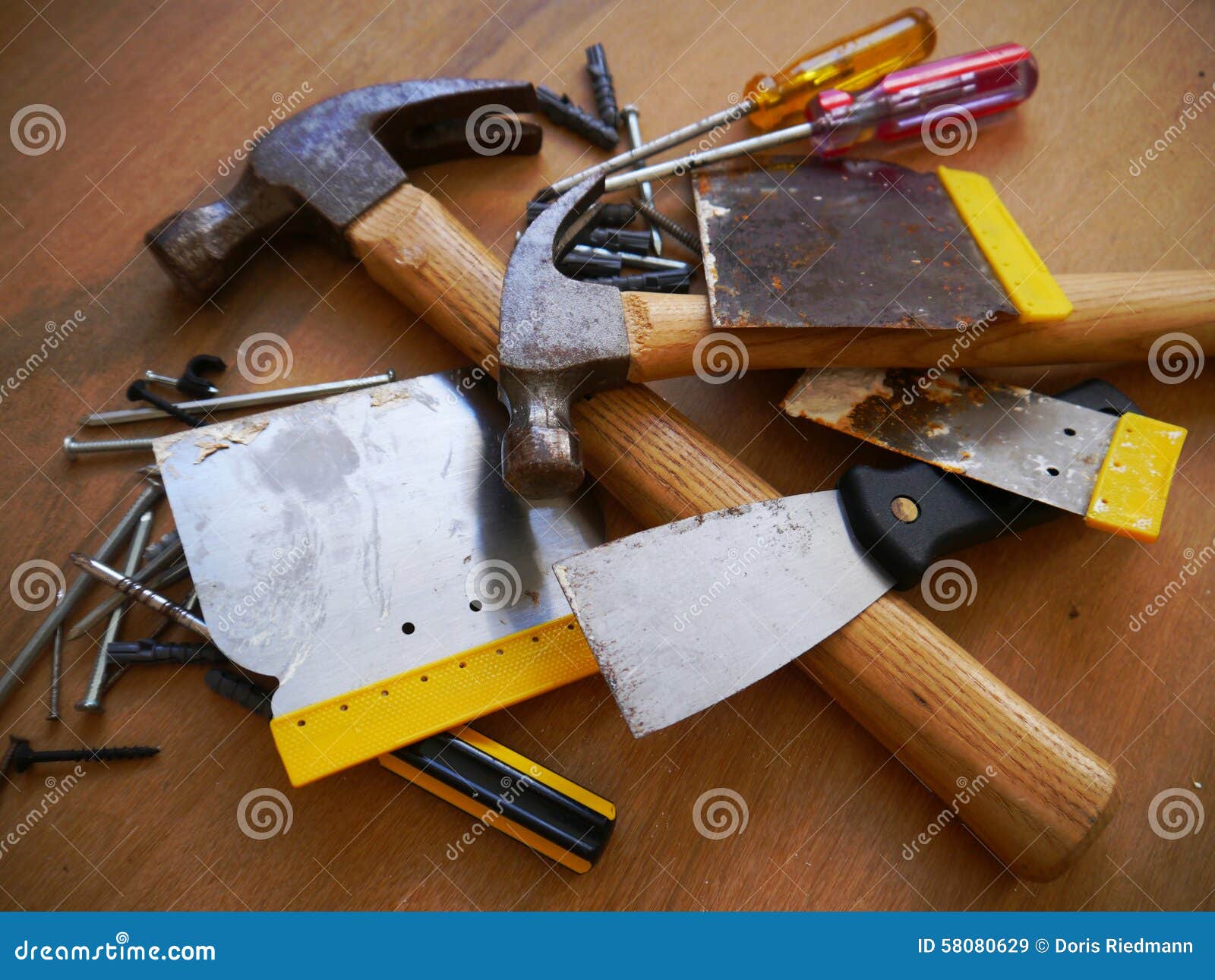 Hammer Tool Screwdriver Toolbox Stock Image - Image of handcraft ...