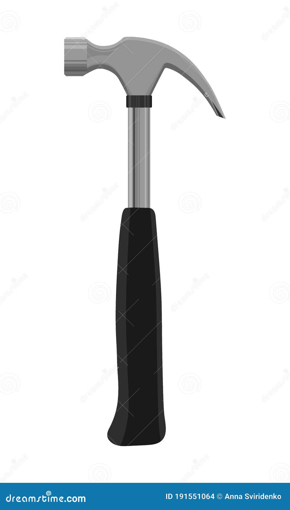 Hammer Tool Vector Flat Illustration Stock Vector - Illustration of ...