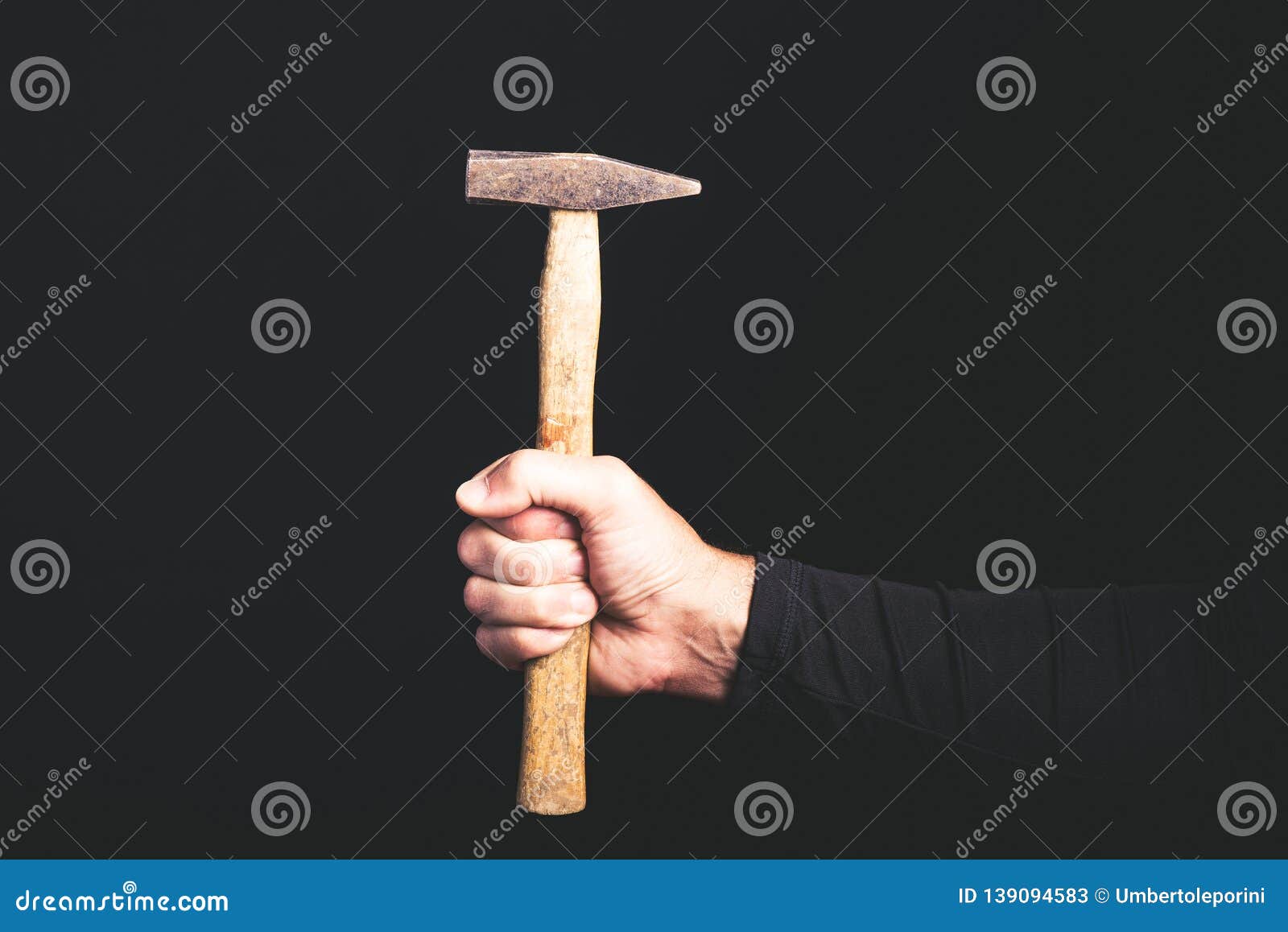 Hammer - Tools in a Man Hand Maintenance Service Concept Stock Image ...