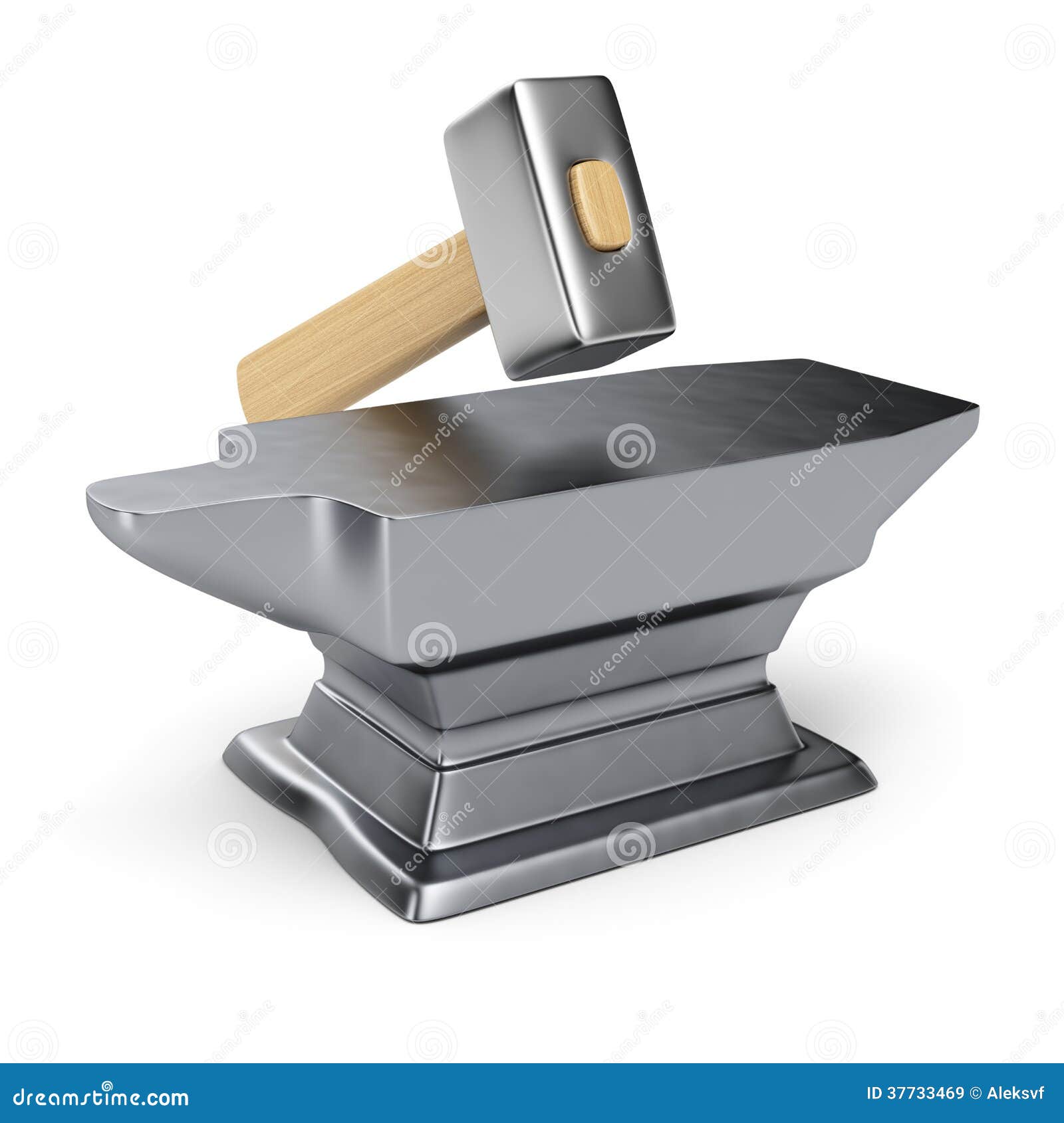 Hammer und Amboss stock abbildung. Illustration von eisen - 37733469
