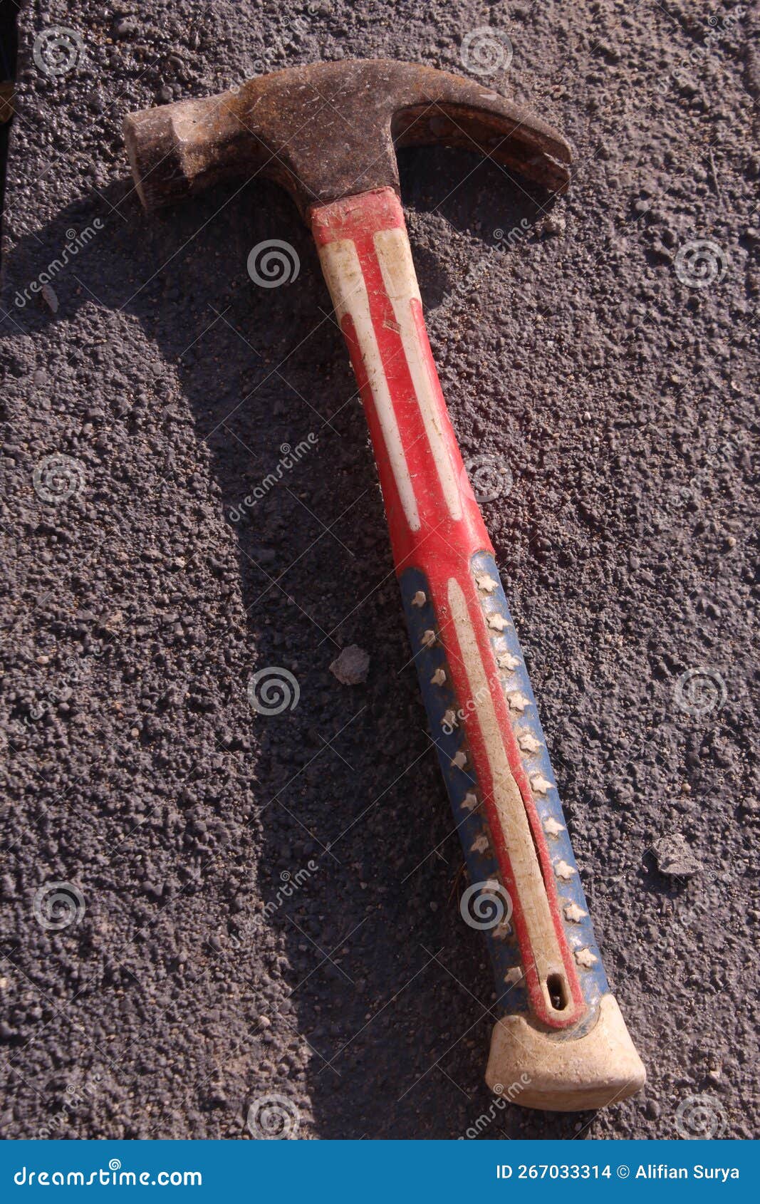 A Hammer Used To Demolish The Concrete Tile Floor And Wall Of The House ...
