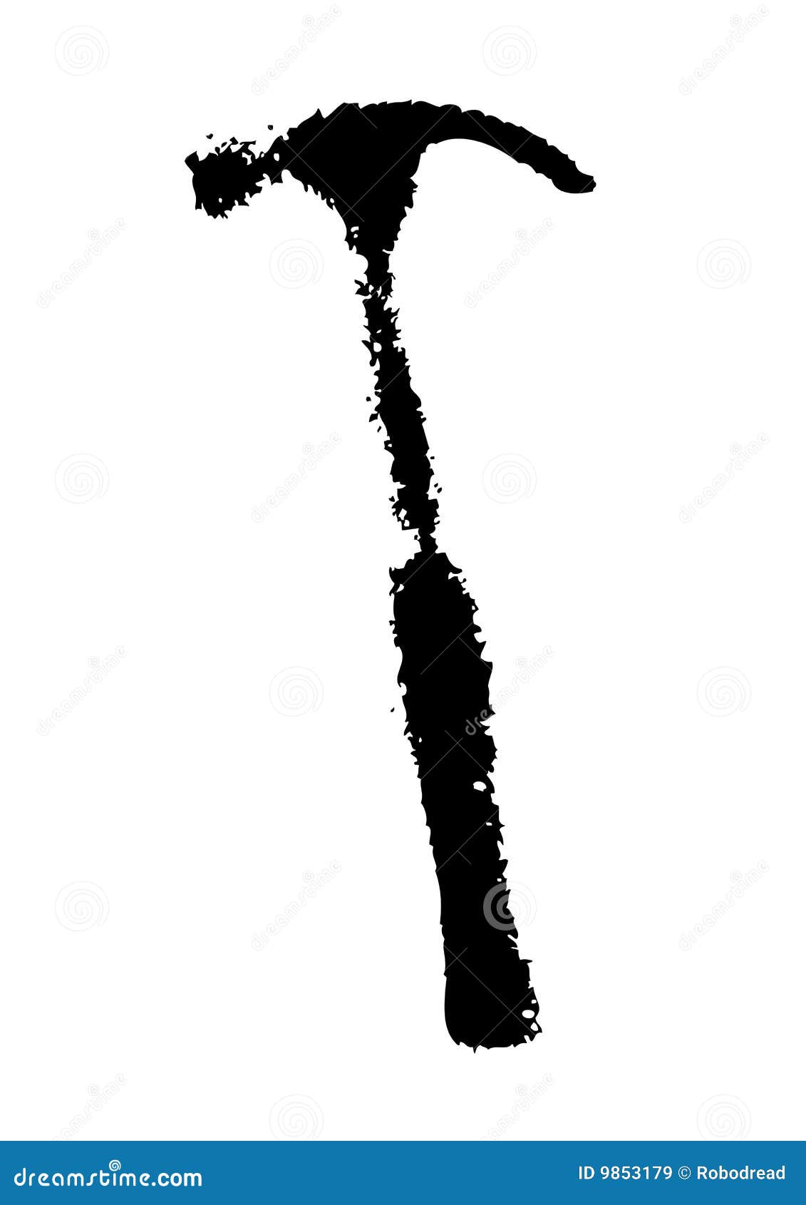 Hammer (vector) stock vector. Illustration of hammer, white - 9853179