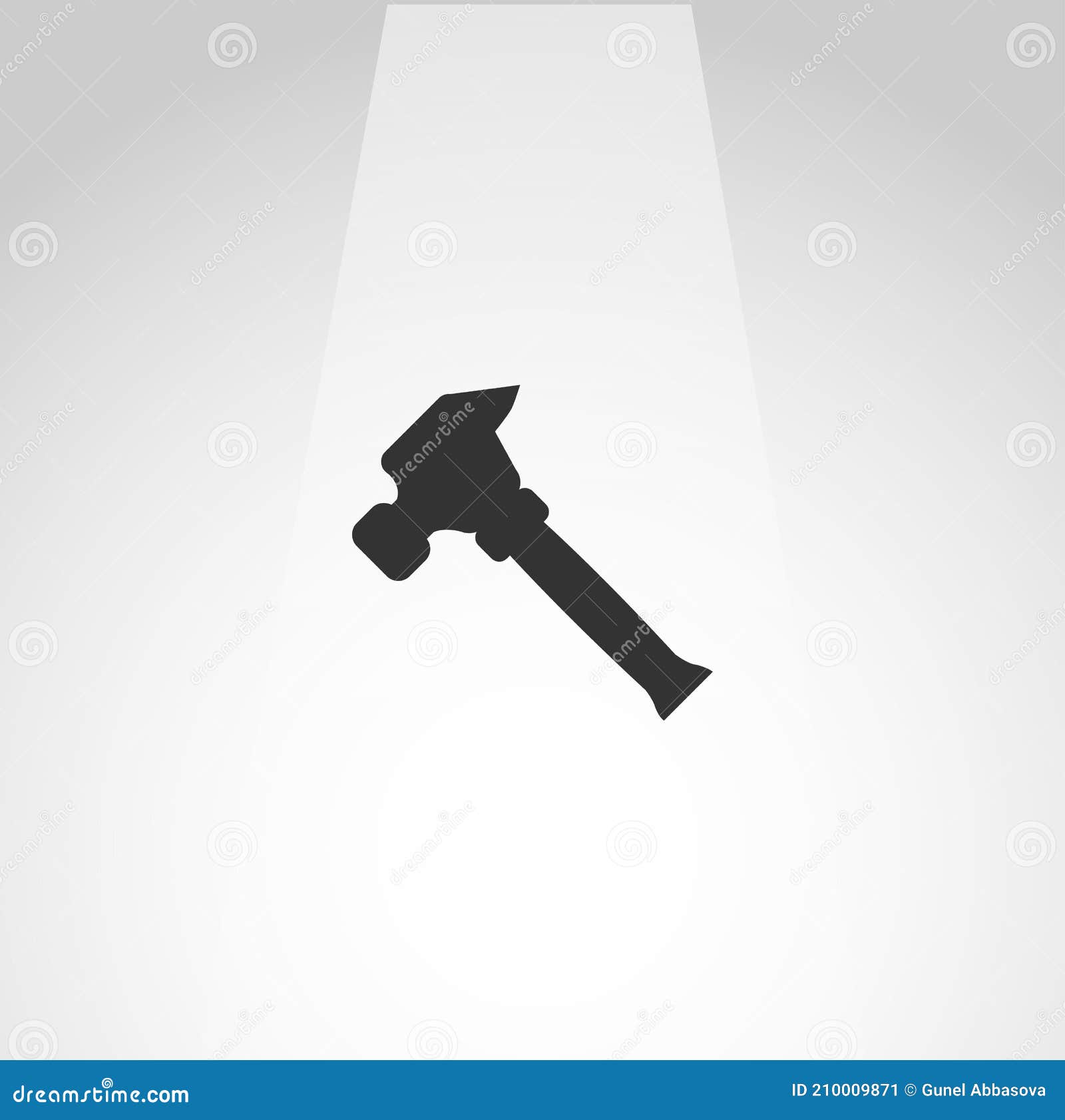 Hammer Icon, Hammer Simple Isolated Icon Stock Illustration ...