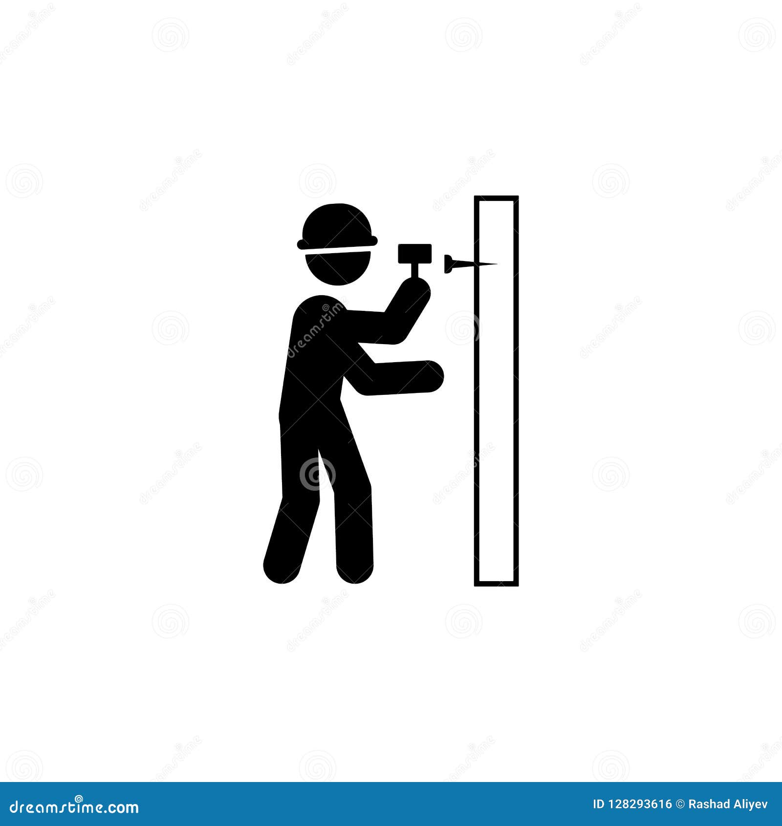 Hammer, Wall Worker Icon. Element of Construction Worker for Mobile ...