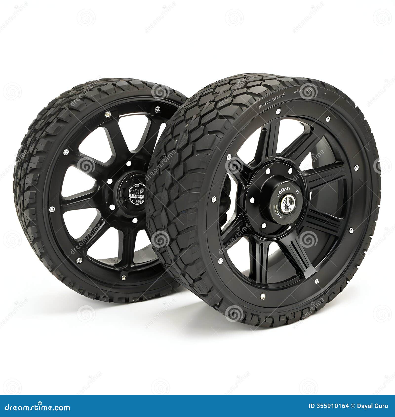 Hammer Wheels Isolated on White Background Stock Illustration ...